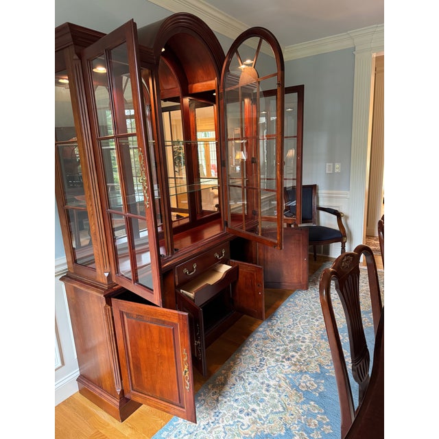 Pennsylvania House Palladian China Cabinet and Buffet Unit | Chairish