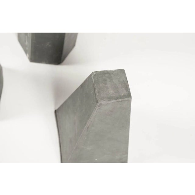 Collection of Vintage Geometric Forms in Zinc | Chairish