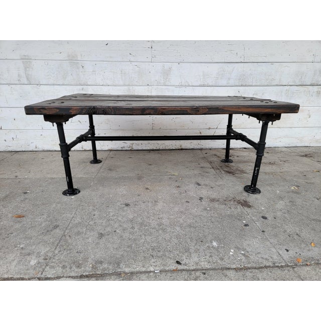 Rustic Industrial Coffee Table | Chairish
