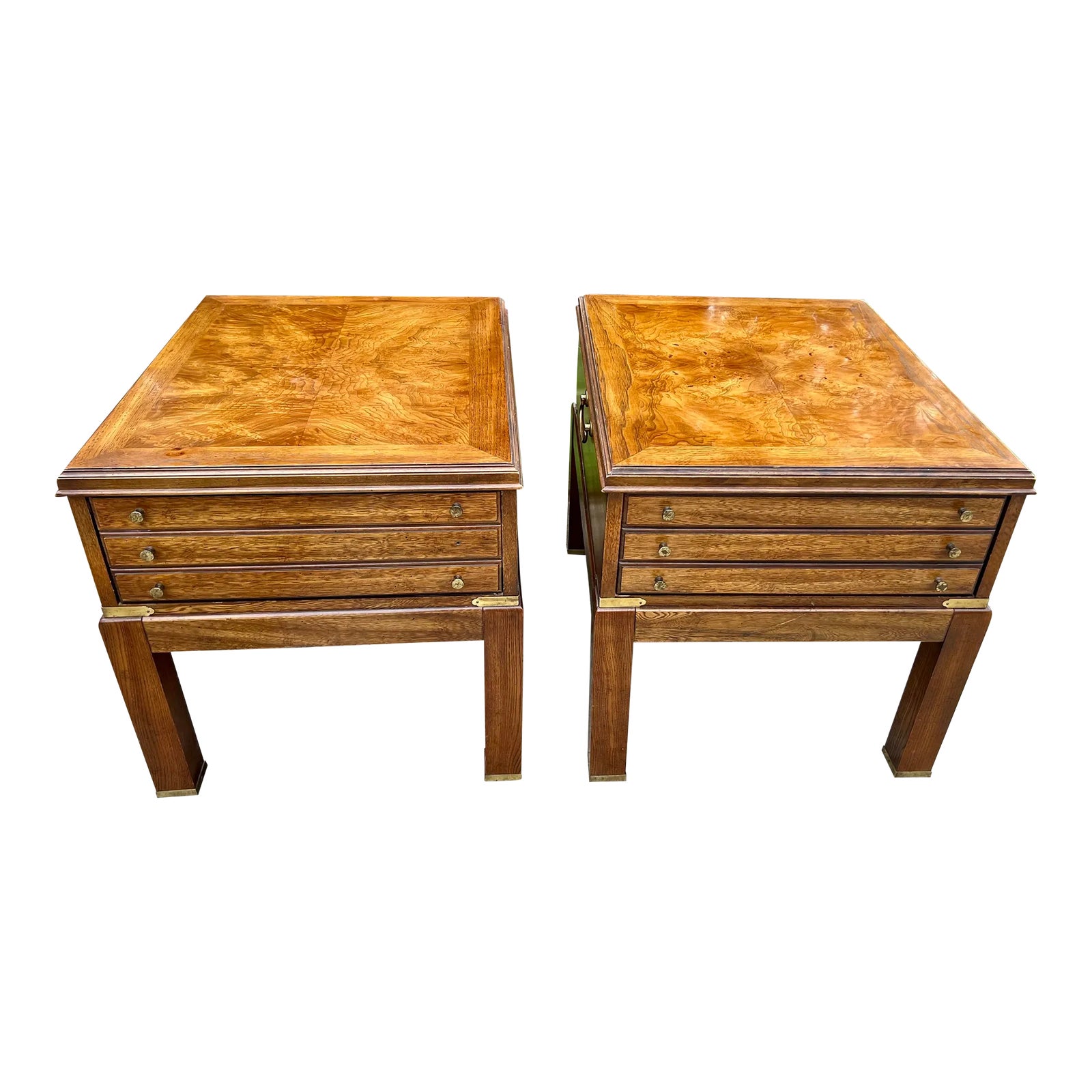 Mid 20th Century Pair Mid Century Lane Altavista Campaign Side Tables ...