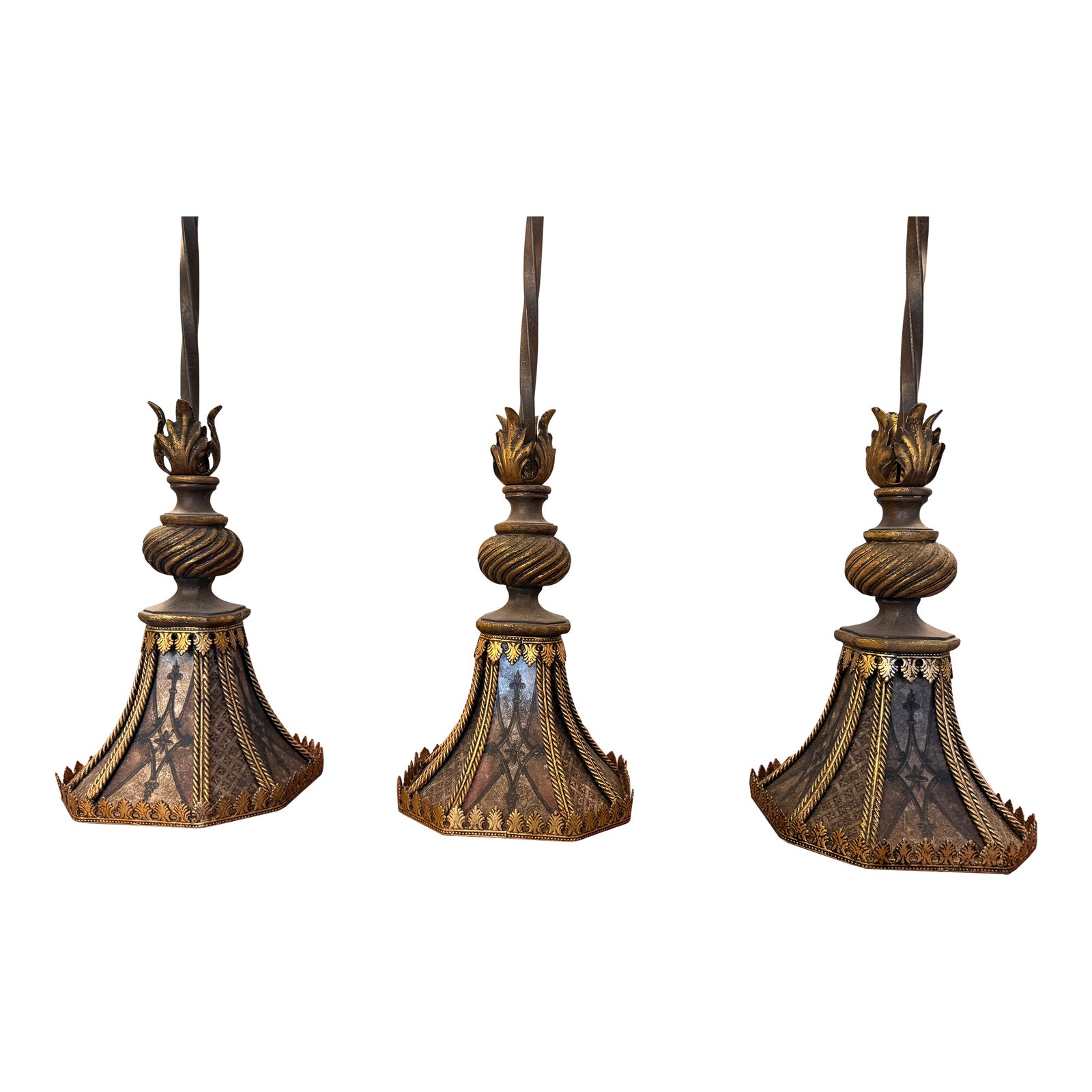 Fine Art Lamps Villa 1919 Set of 3 Pendants | Chairish