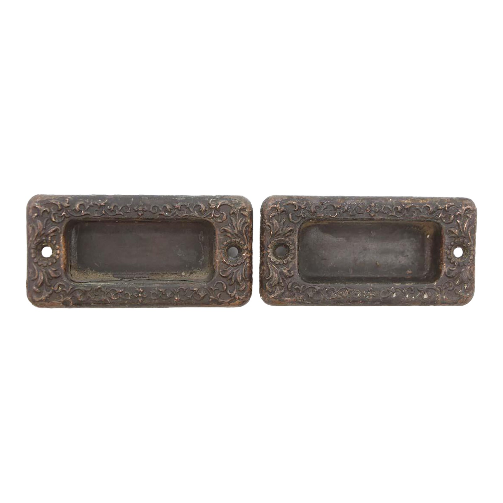 Pair of Vintage 3.062 In. Victorian Black Brass Window Sash Lifts ...