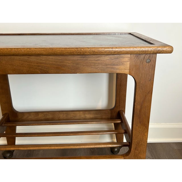 Vintage Mid 20th Century Danish Modern Walnut Bar Cart | Chairish