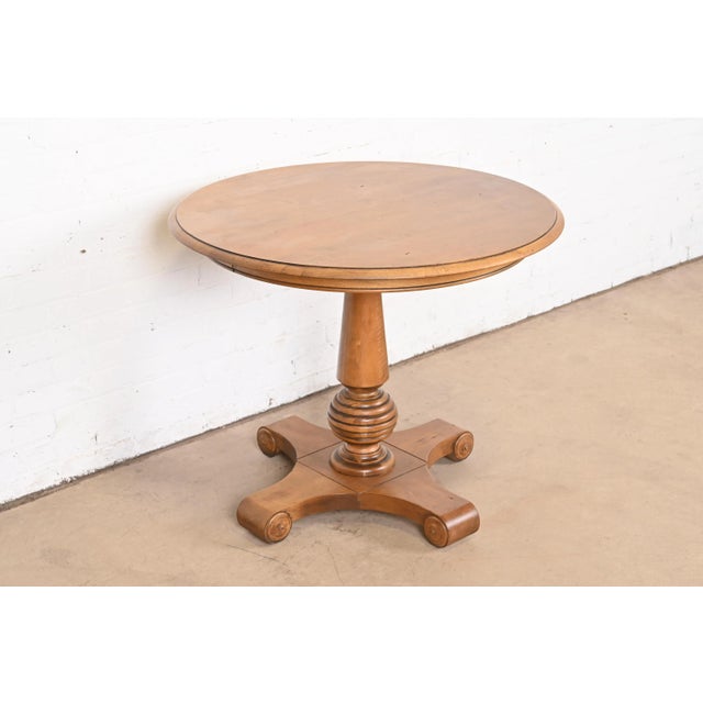 Ethan Allen French Empire Maple Pedestal Breakfast Table or Center ...