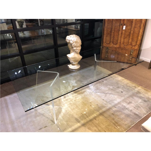 Post Modern Rectangular Glass Dining Table With Asymmetric Angled ...