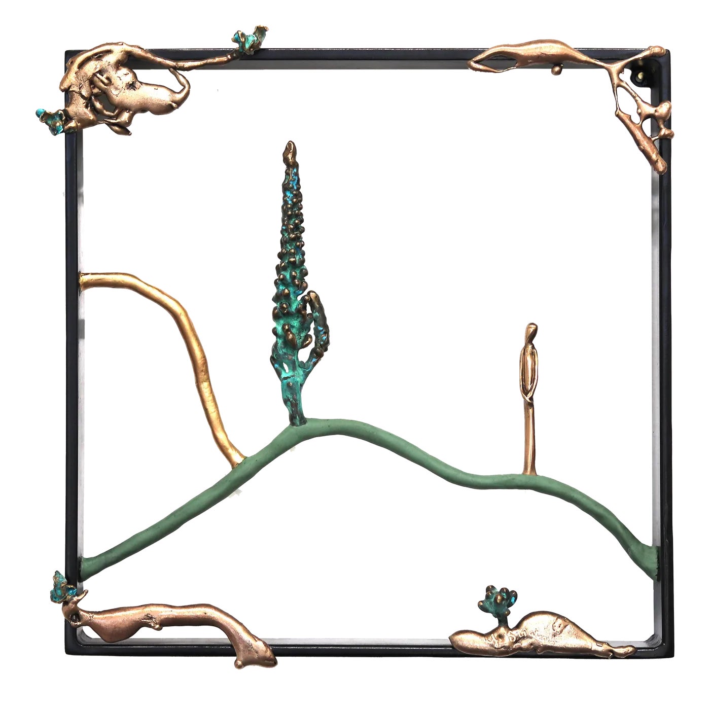 Standing With the Stars - Bronze Abstract Figurative Wall Sculpture ...