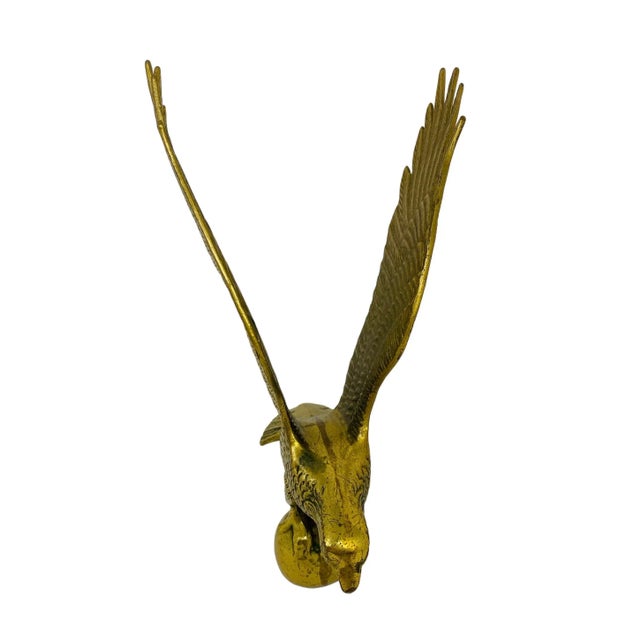 Vintage Brass Bald Eagle Finial or Flag Pole Topper | Chairish