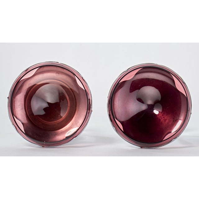 1930s Set of 2 Art Deco Krome Kraft Candy Dishes - Amethyst - By Farber ...