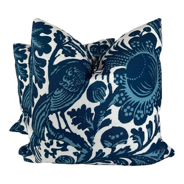 Scalamandre "Spoleto" Indoor/Outdoor 22" Pillows-A Pair | Chairish