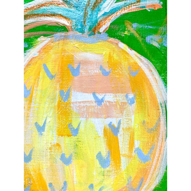 “Pineapple #11” Abstract Painting by Christina Longoria | Chairish