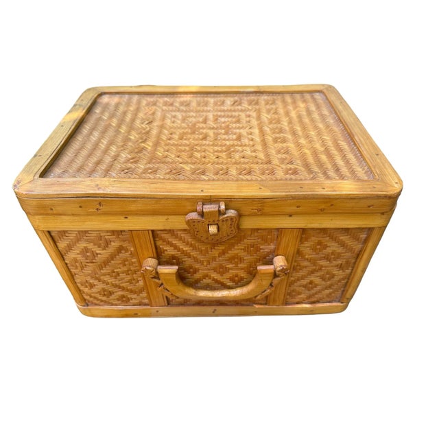 1970s Vintage Handcrafted in Shanghai Woven Bamboo Nesting Storage ...