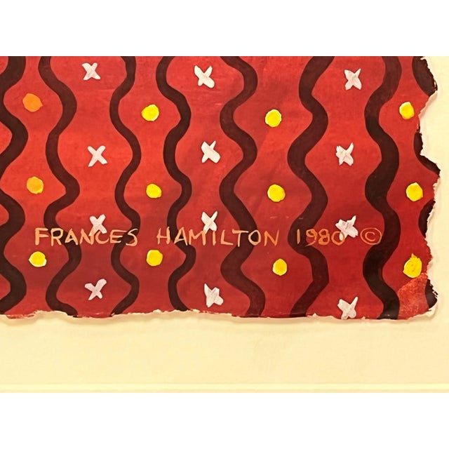 Original Francis Hamilton Gold Leaf Collage Art '2 Rivals' 1980 | Chairish