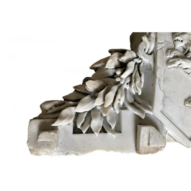 Marble Statue - Italian 18th Century Blason With Family Crest | Chairish