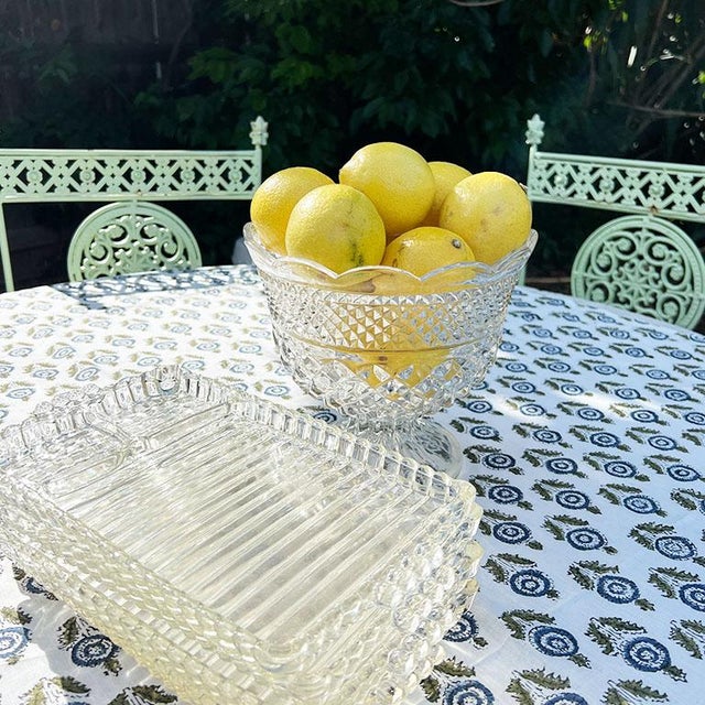 Early 20th Century Art Deco Boopie Glass Snack Trays or Plates With ...