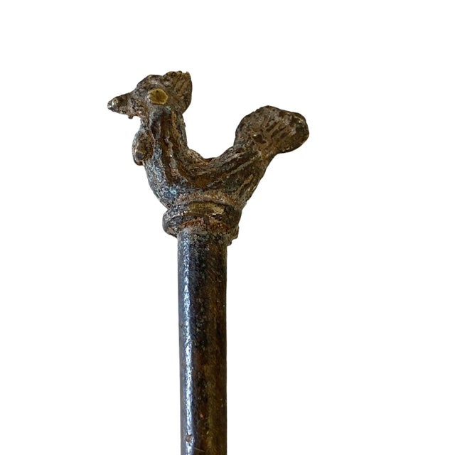 Vintage Tribal Ashanti / Asante Bronze Bird Hair Pin 5.5" H | Chairish