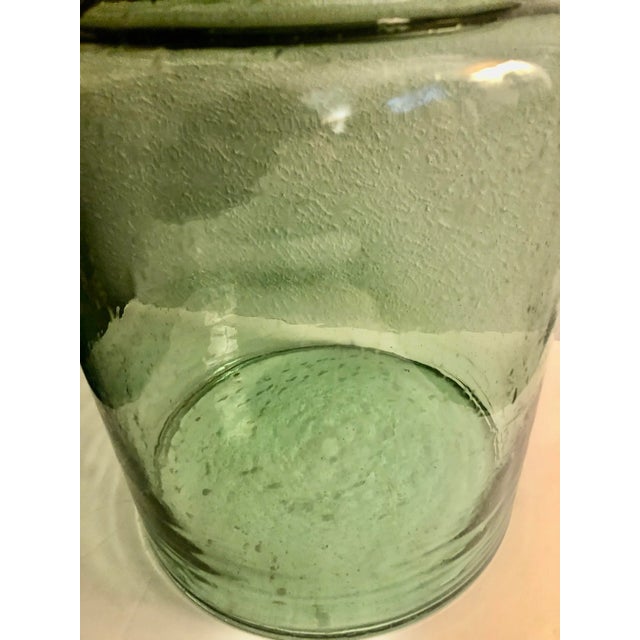 1980s Hand Blown Bubble Glass Storage Jar With Tin Lid | Chairish