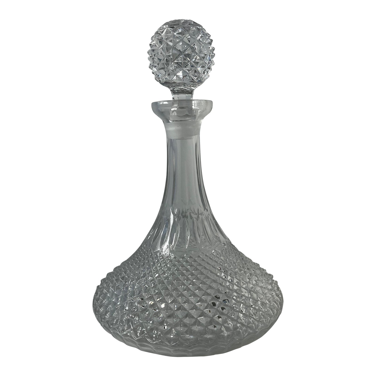 Vintage Cut Glass Decanter | Chairish