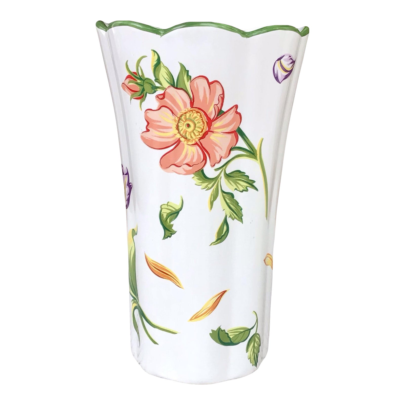 1990s Vintage Tiffany & Co. Floral Patterned Vase From the “Tiffany ...