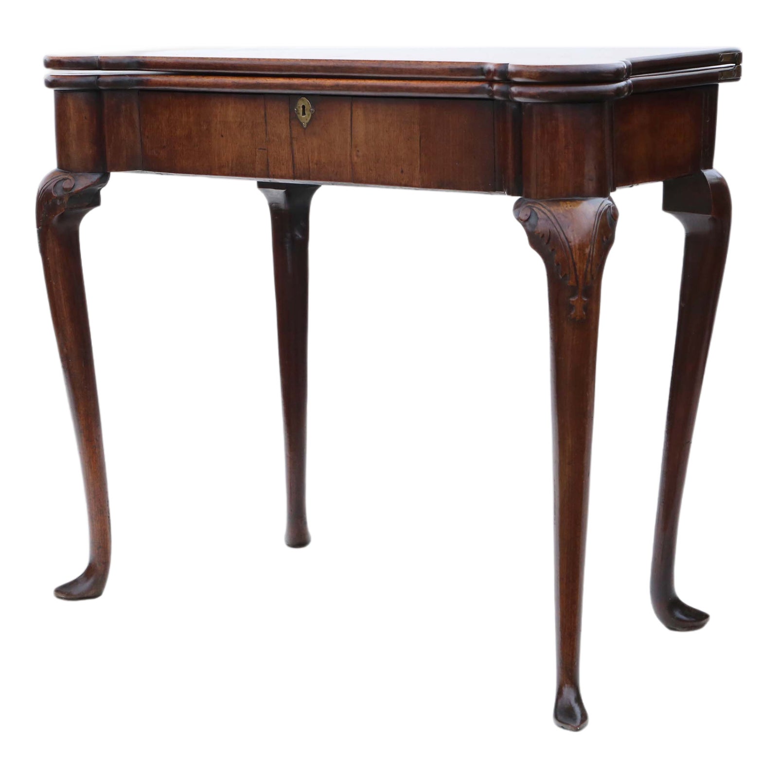 Antique Georgian Mahogany Folding Card Table, 1750s | Chairish