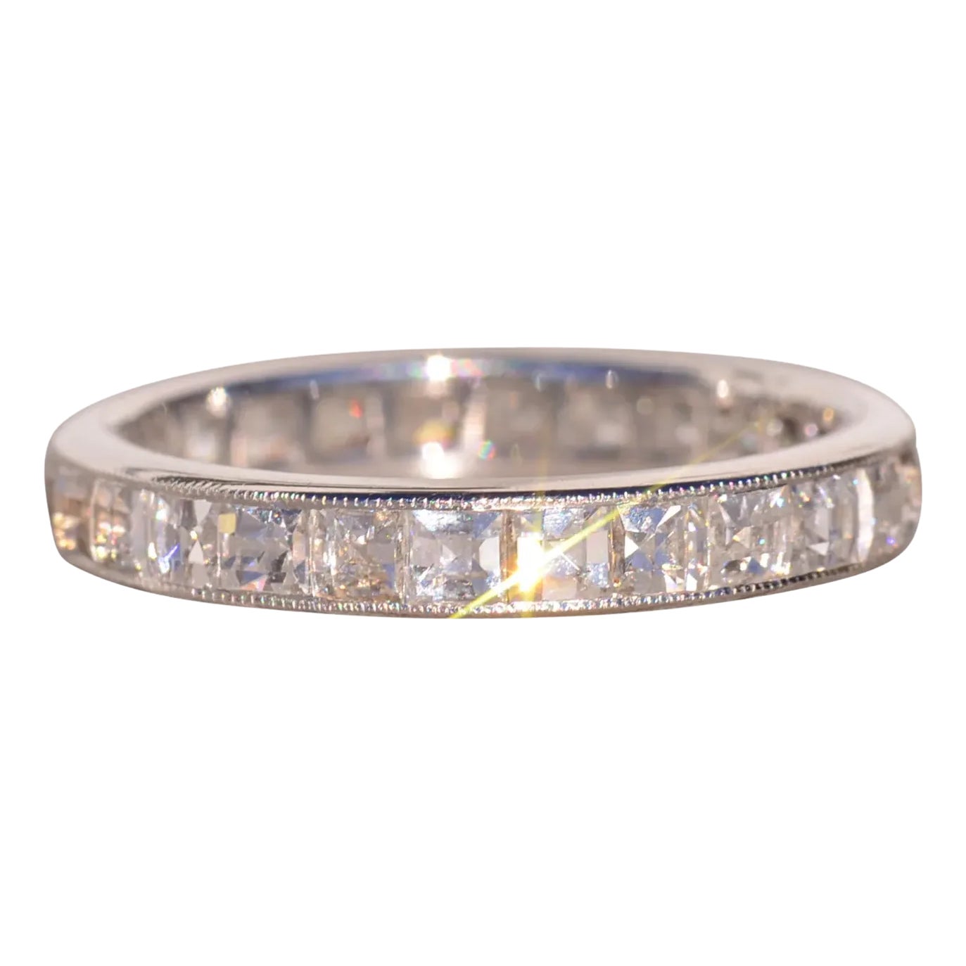 The Borah Peak: Designer Signed Custom Blaze Cut Diamond Eternity Band ...