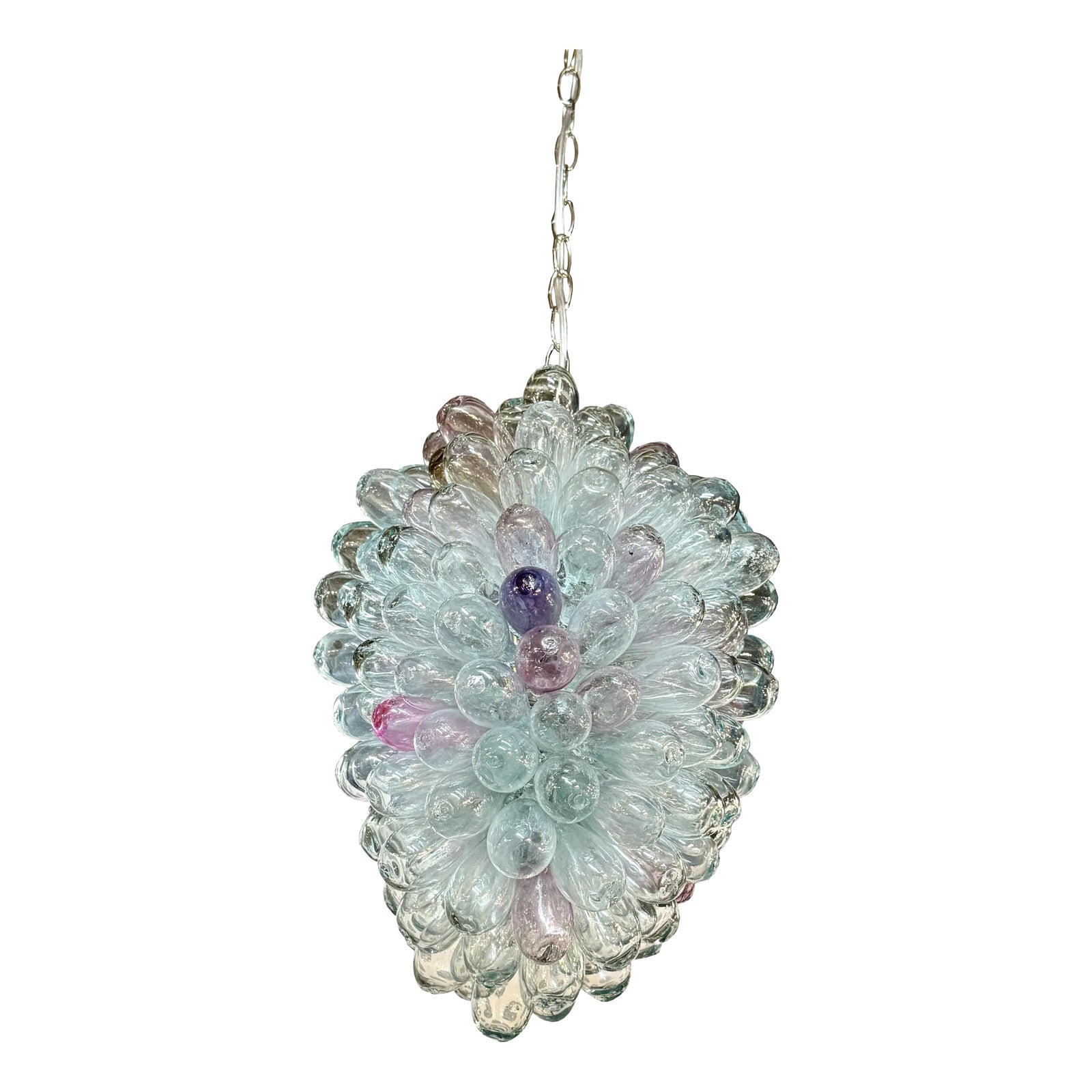 1990s Light Fixture of Recycled Handblown Glass | Chairish