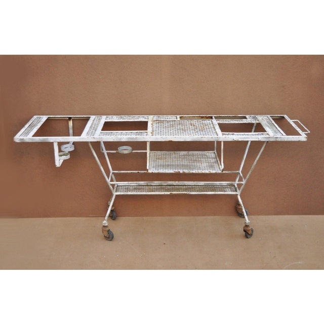 20th Century Industrial Steampunk Rolling Bar Cart | Chairish