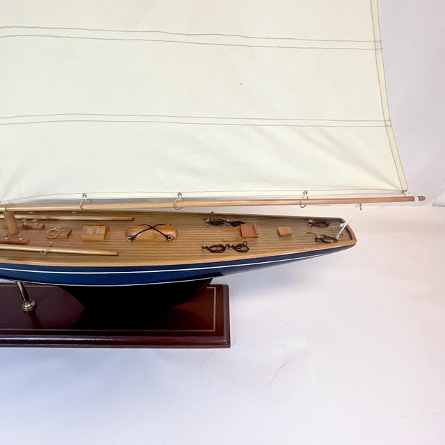 1970s Vintage Nautical Coastal Large Scale Schooner Sail Boat Model ...