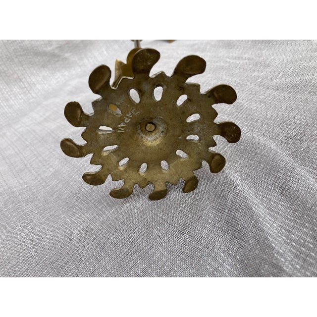 Vintage Brass Hand Note Card Holder Stand | Chairish