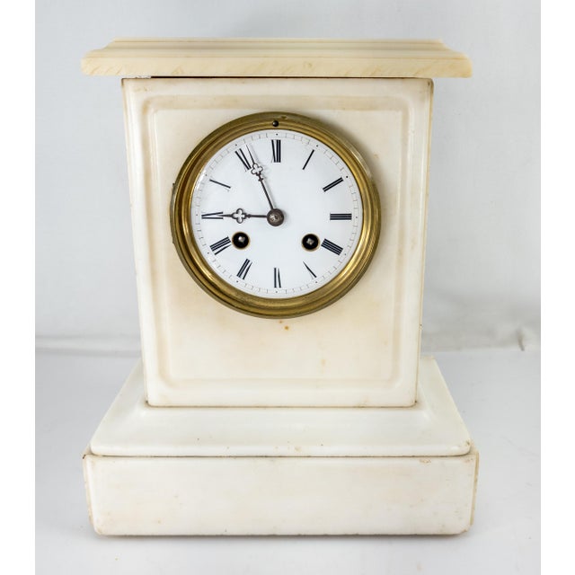 19th Century French Marble Cased Mantle Clock With Japy Freres Movement ...