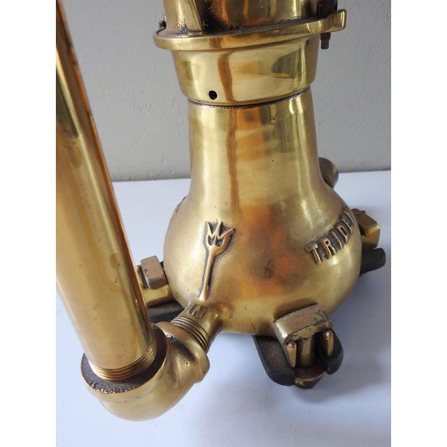 Vintage Industrial Brass Pipe & Meter Table Lamp | Chairish