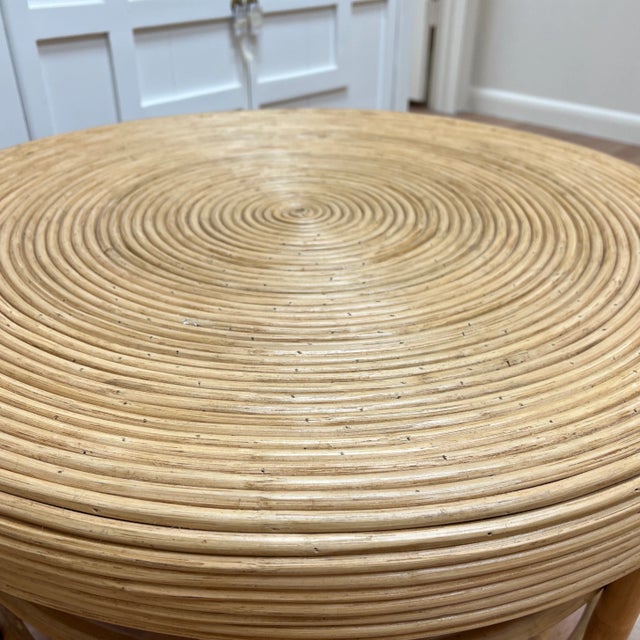 Pencil Reed and Rattan Coffee Table | Chairish