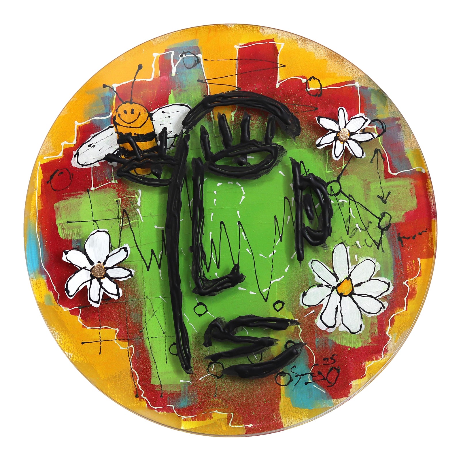 EchoLayer: Happy - Colorful Expressionist Abstract Figurative Original ...