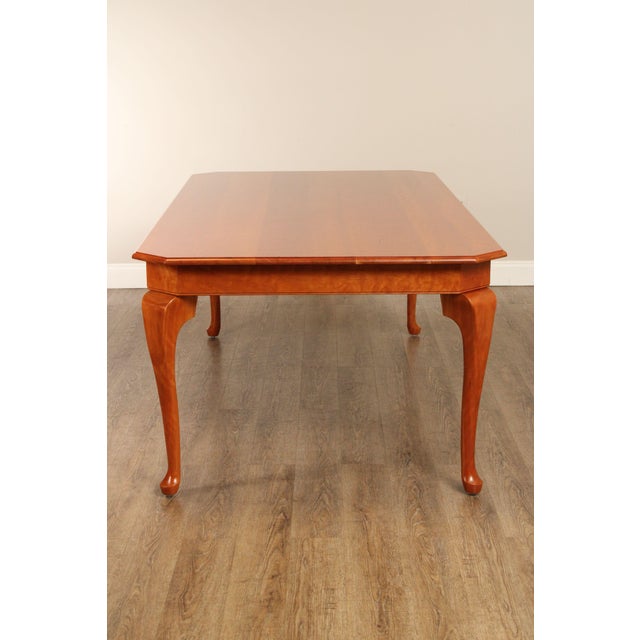 Custom Quality Queen Anne Style Cherry Farmhouse Dining Table | Chairish