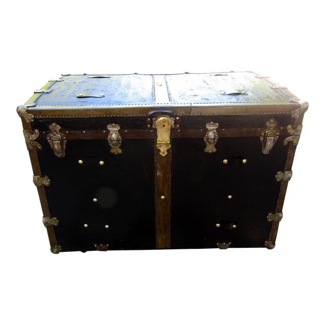 1920s Antique Steamer Trunk by Mendel | Chairish