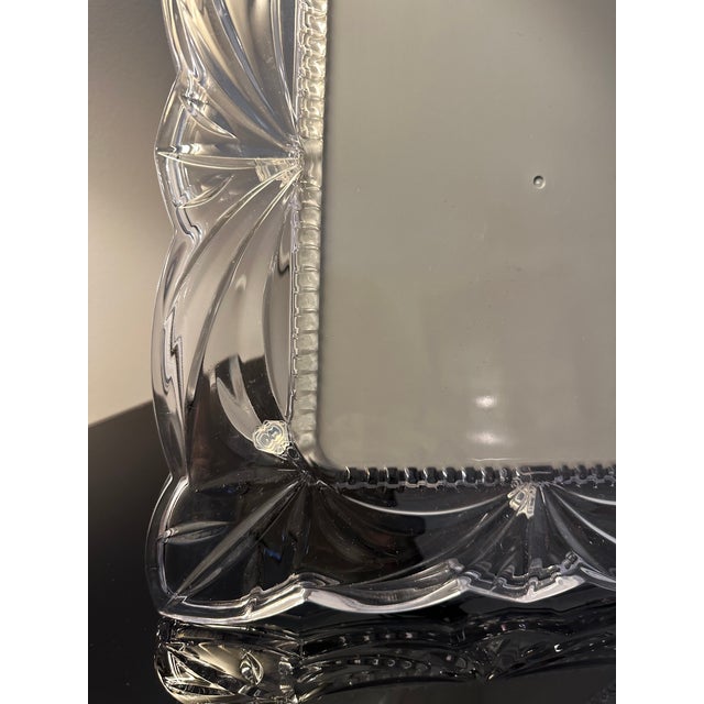 Vintage Crystal Glass Tabletop Picture Frame | Chairish