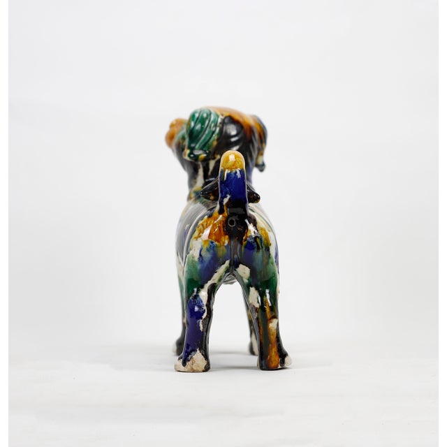 A Pair of 1970s Vintage Multi-Colored Foo Dog Sculptures | Chairish