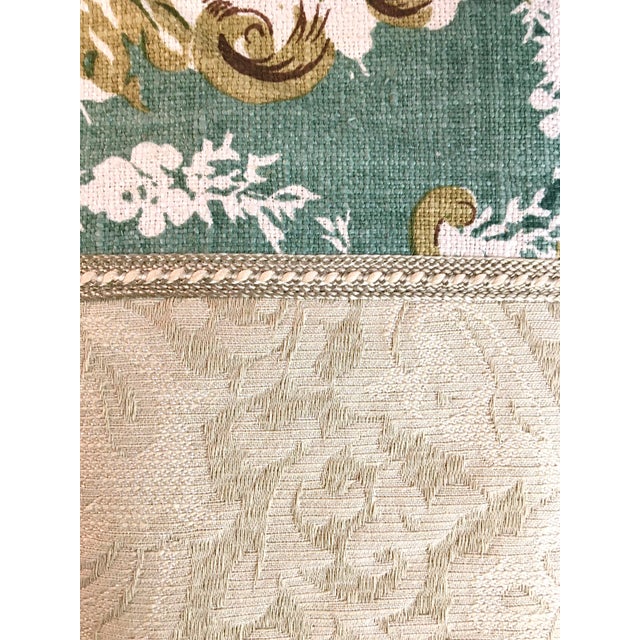 1990s Rococo Style Floral Square Tablecloth | Chairish