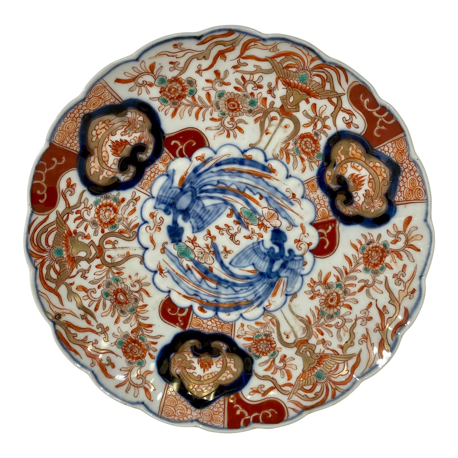 Antique Hand-Painted Imari Plate With Bird Motif From Japan - Circa ...