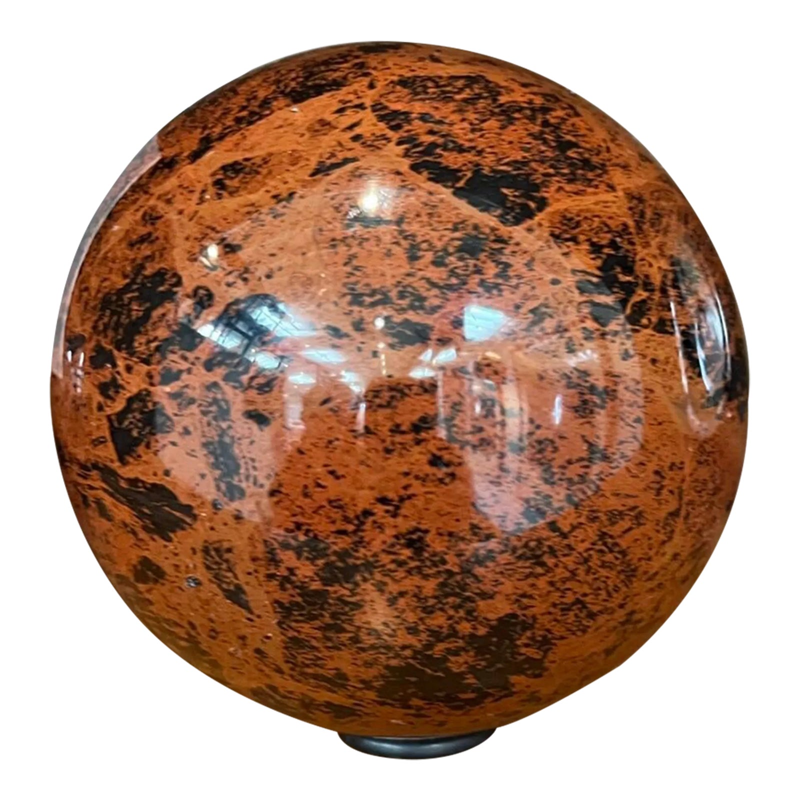 Mexican Obsidian Orb | Chairish
