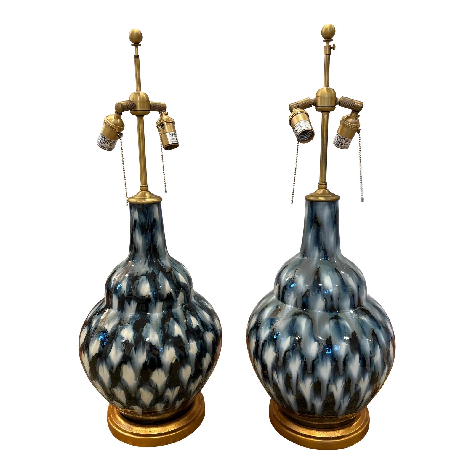 Bunny Williams Pheasant Feather Lamp, Pair | Chairish