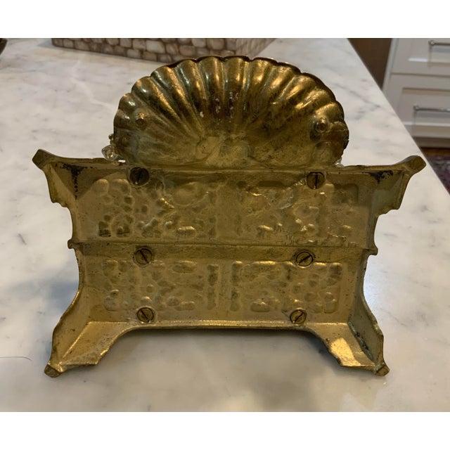 Vintage Brass Ornate Letter Holder Catchall | Chairish