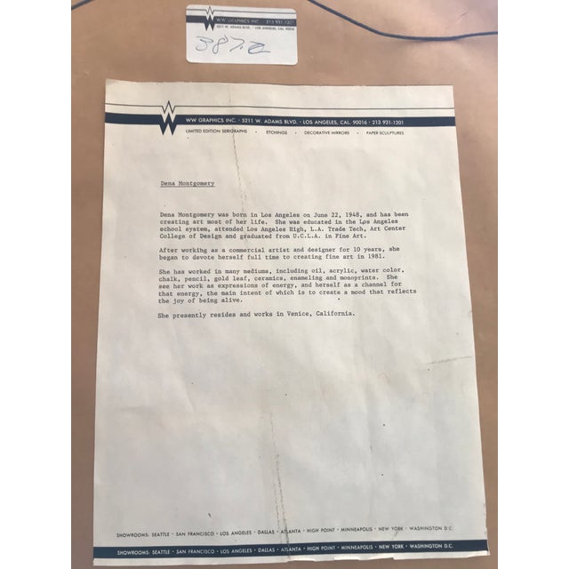 1980s Dena Montgomery Mixed Media Print | Chairish