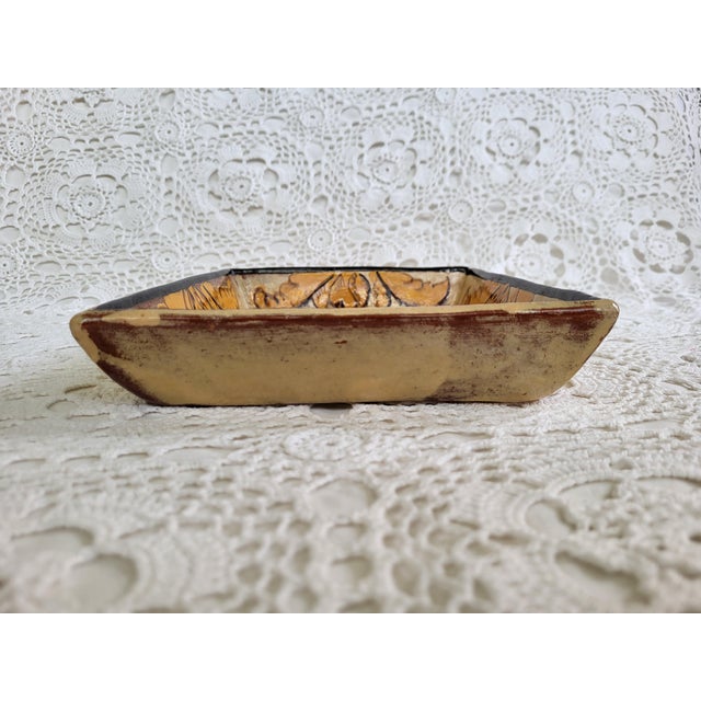 1990s Fantasia Folk Mexico Pottery With Yellow Deer & Floral Motif ...