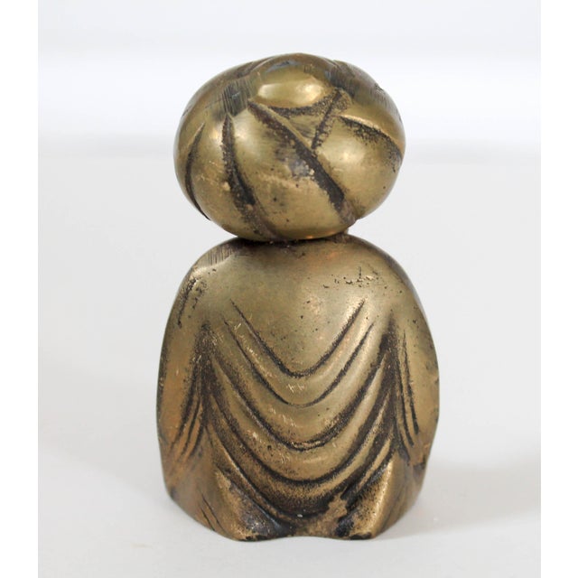 Vintage Brass Praying Man | Chairish