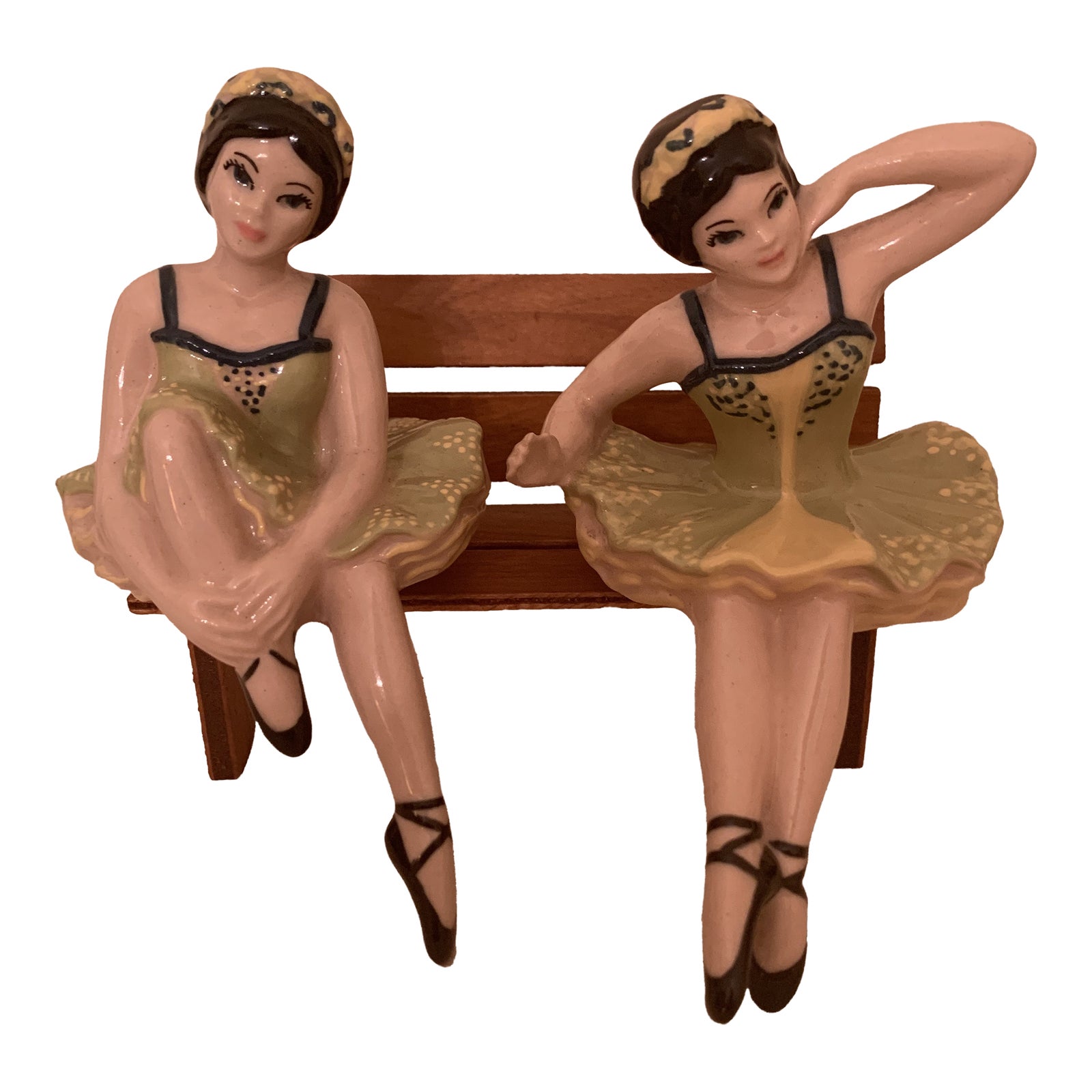 1950s Ceramic Arts Studio California Pair of Ballet Dancers Sitting on ...
