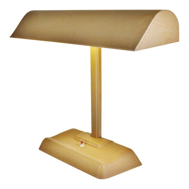 Mid Century Modern Metal Bankers Desk Lamp | Chairish