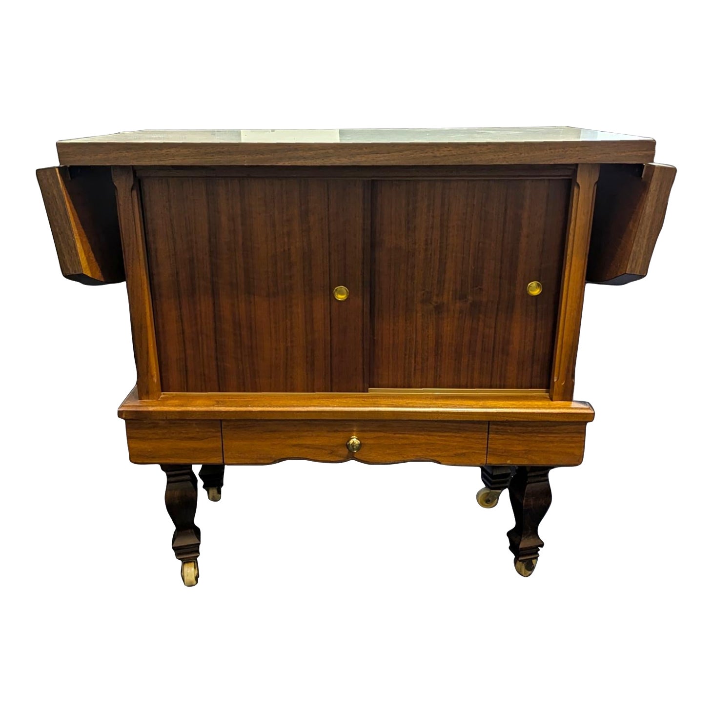 Mid-Century Custom Made Petite Server Buffet Sideboard | Chairish