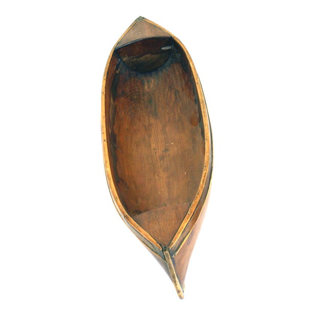 American Wooden Decorative Canoe | Chairish