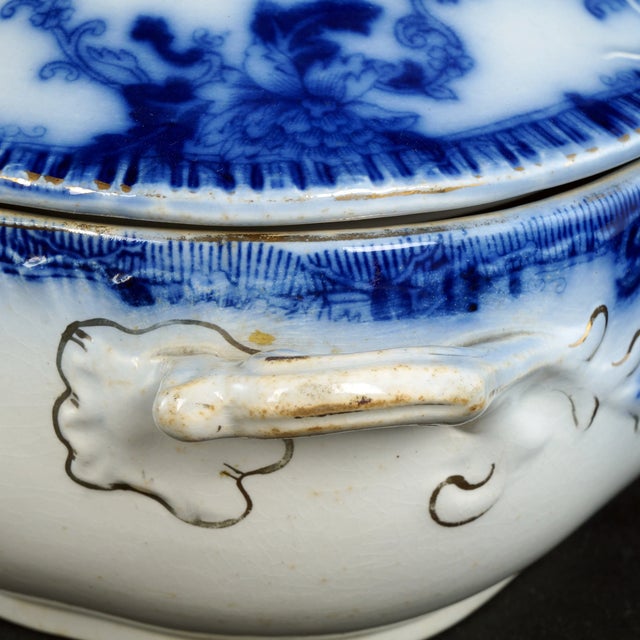 Flow Blue Semi Porcelain Covered Serving Dish Tureen – Thomas Hughes ...
