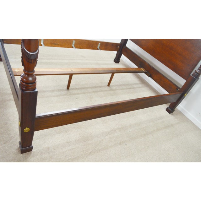 Henredon Mahogany Queen Poster Bed | Chairish